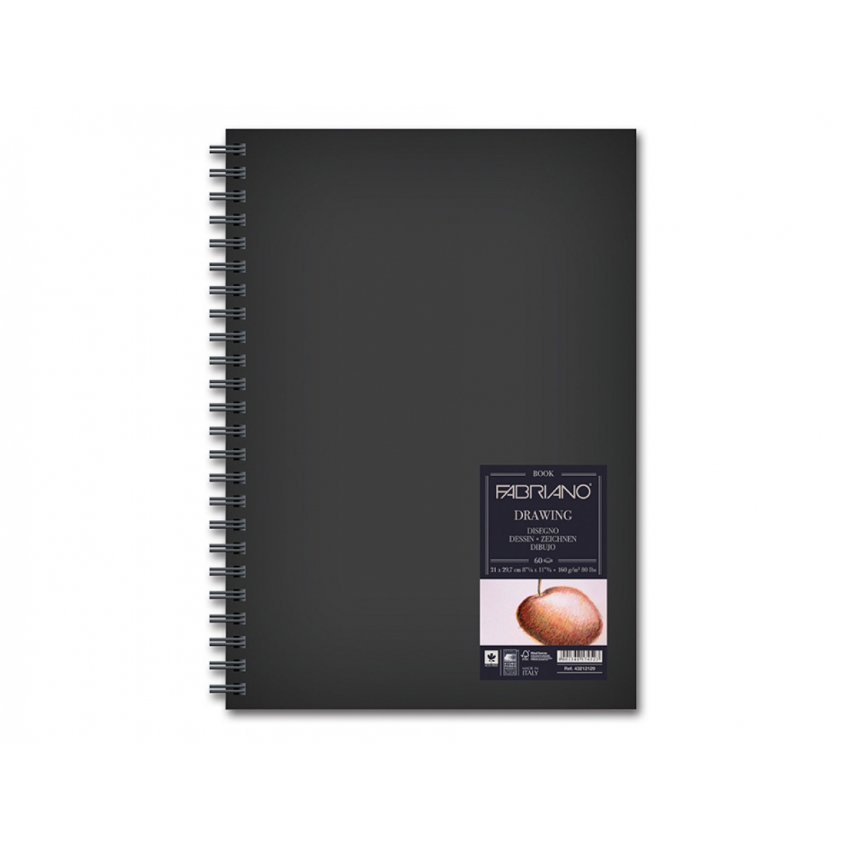 Fabriano Book Spiral Drawing – 160g A3 Portrett Skissebok spiral – 60 ...