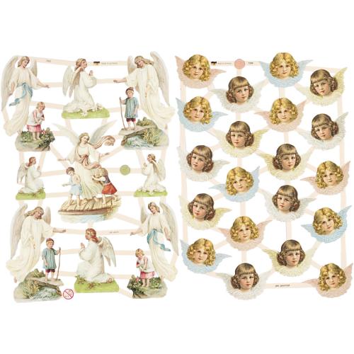 Glansbilder, Nostalgiske Engler, 16,5x23,5 cm, 2 Ark, 1 Pk. - Creativo