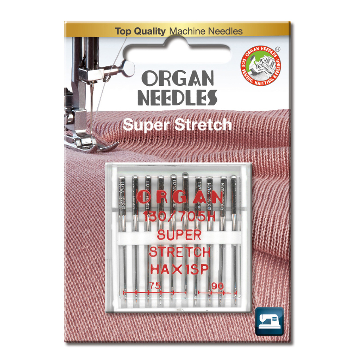 Organ Super stretch 75 og 90 - 10pack - QUILTESTÆSJ