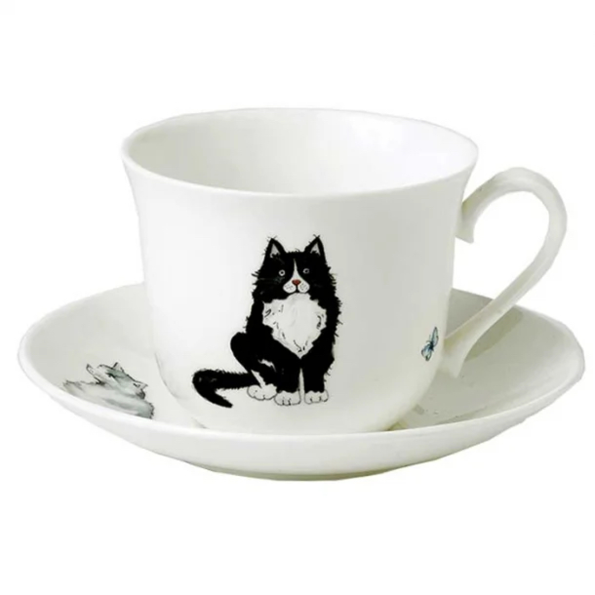 Tekopp med fat, Cats Roy Kirkham - Te og kaffehuset