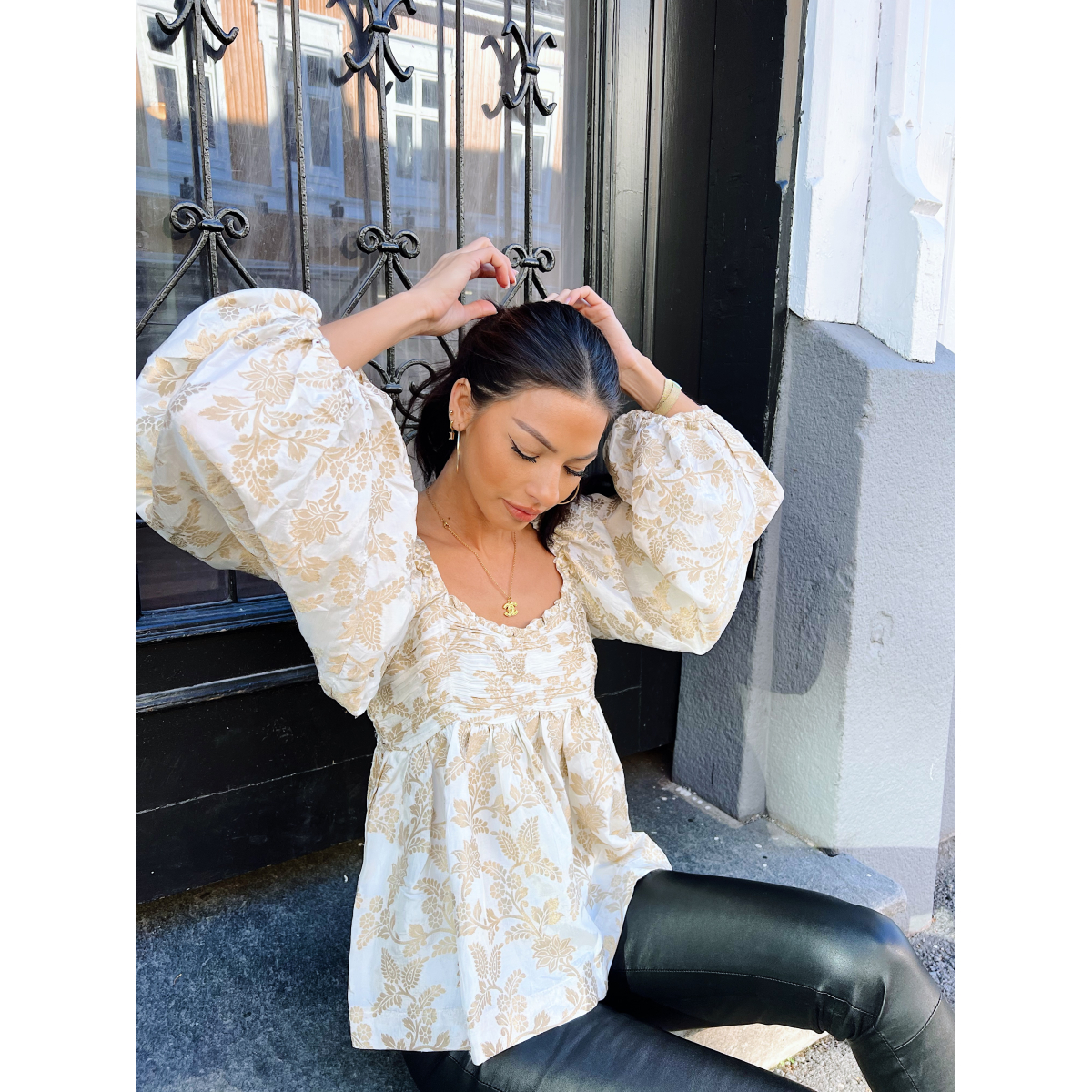 Brocade Top - Off White By TiMo - Seven Tønsberg