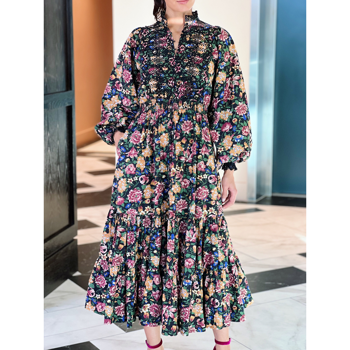 Poplin Midi Dress - Blooming By TiMo - Seven Tønsberg