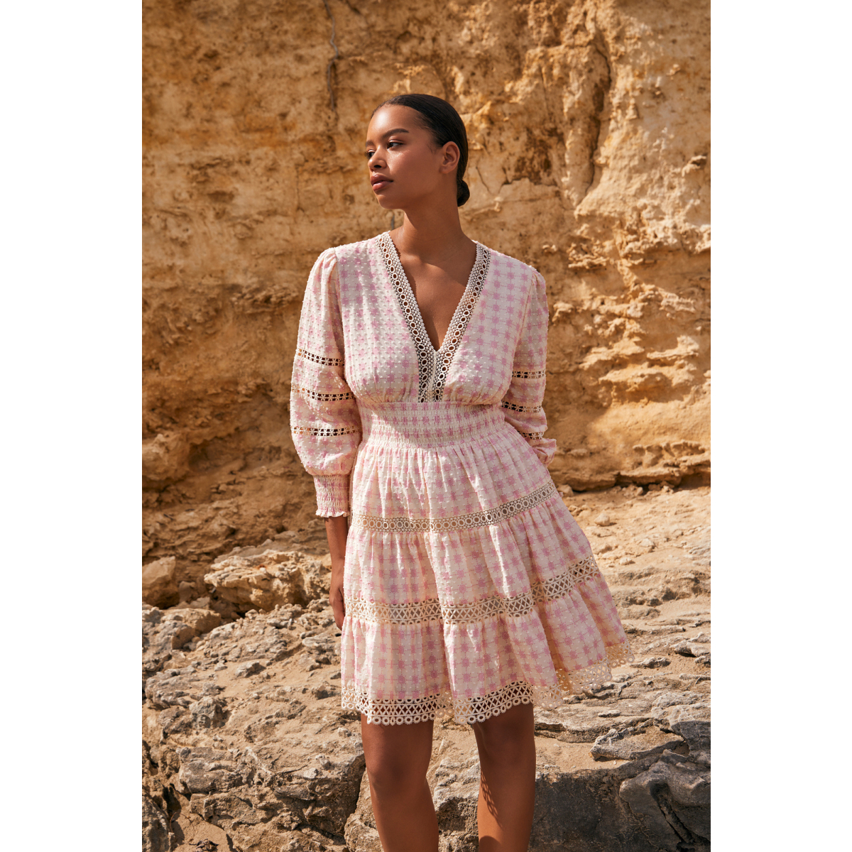 BY MALINA Inez Mini Dress French Ditsy - HILLAMOI AS