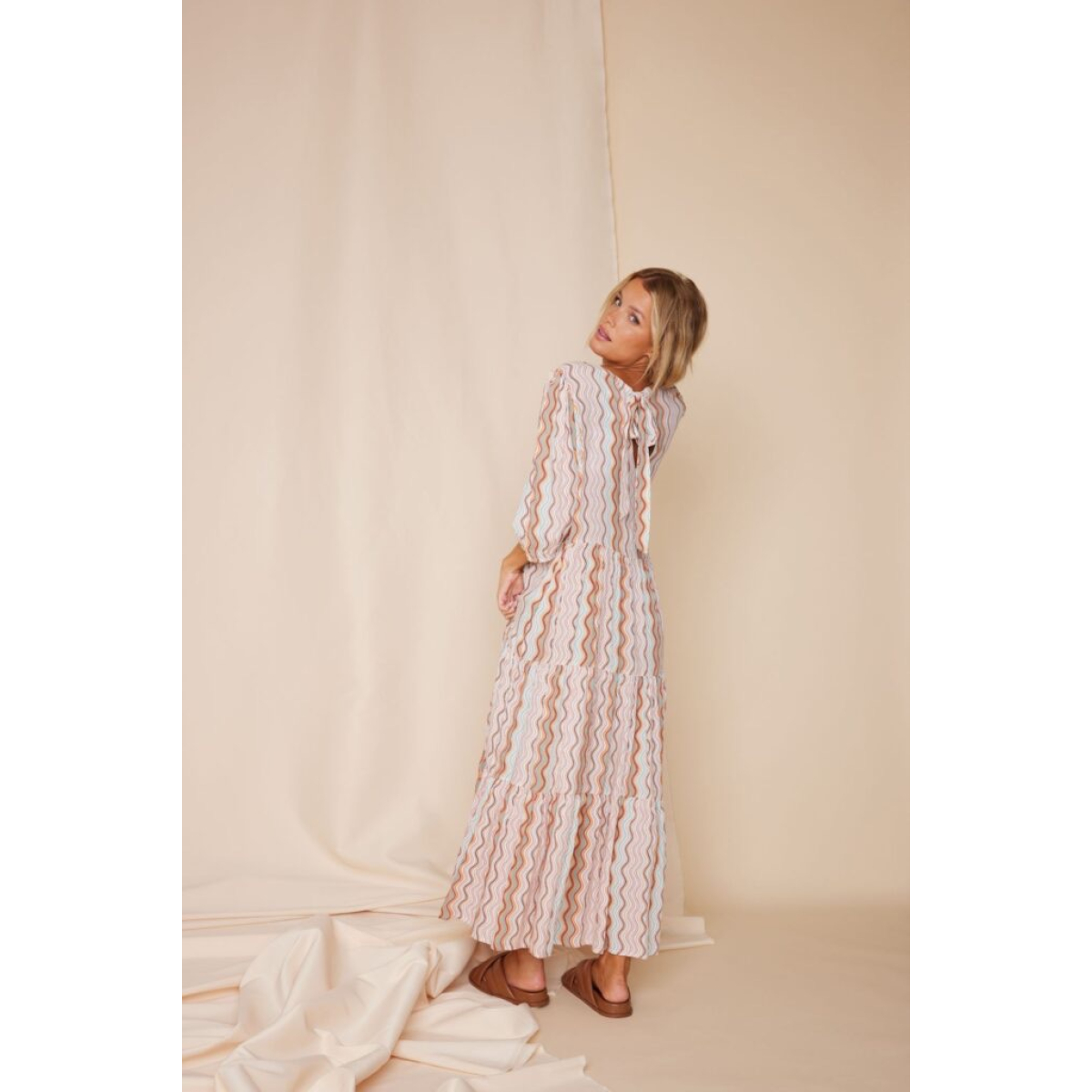 LINE OF OSLO Libby Stripe Dress Multi - HILLAMOI AS