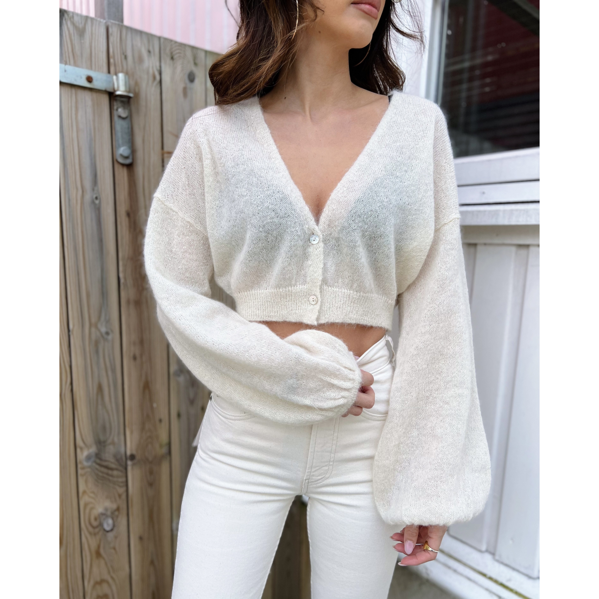 Perla Knit Cardigan - Ivory Cream Second Female - Seven Tønsberg