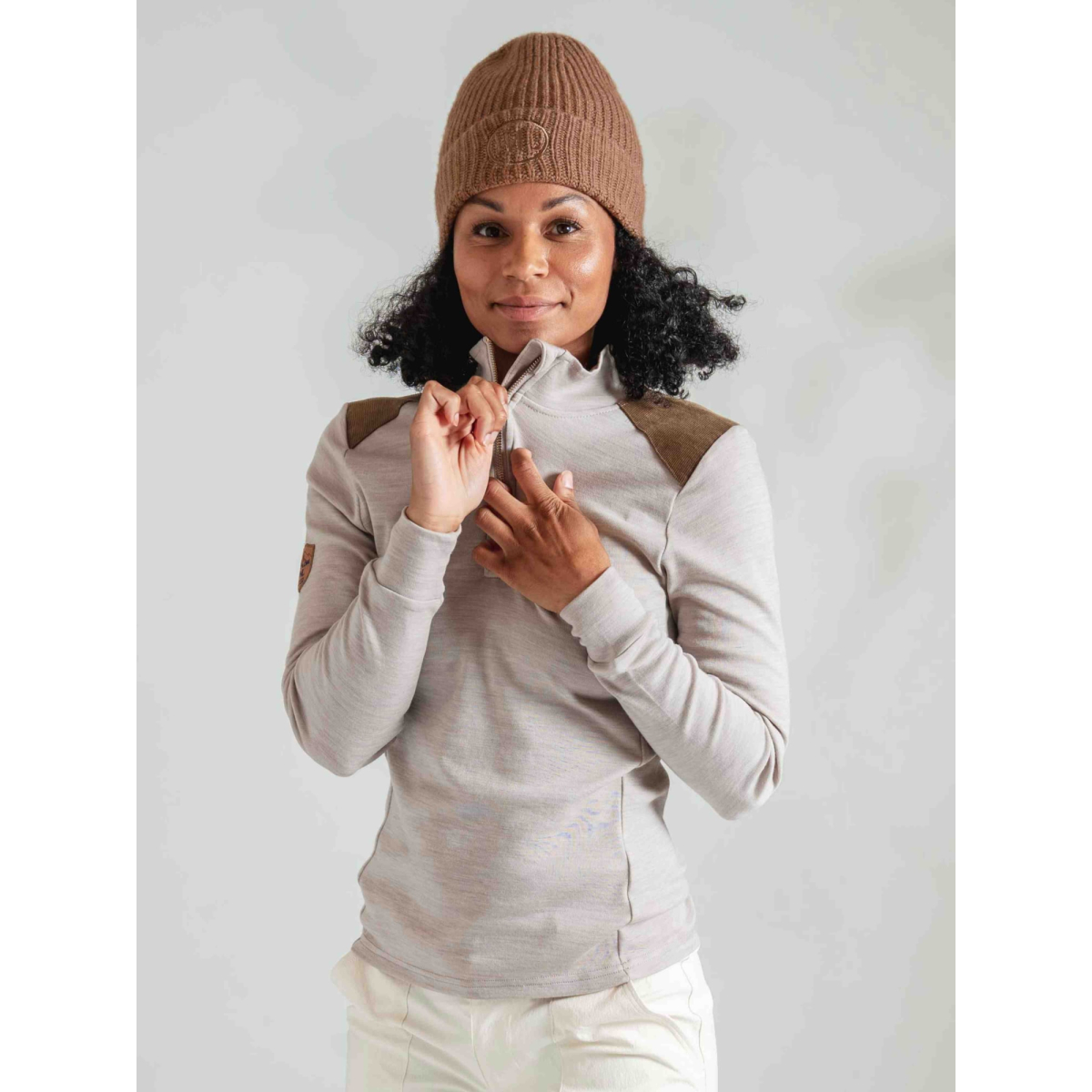 WOOLLAND Beito Cord ZipUp Desert - HILLAMOI AS