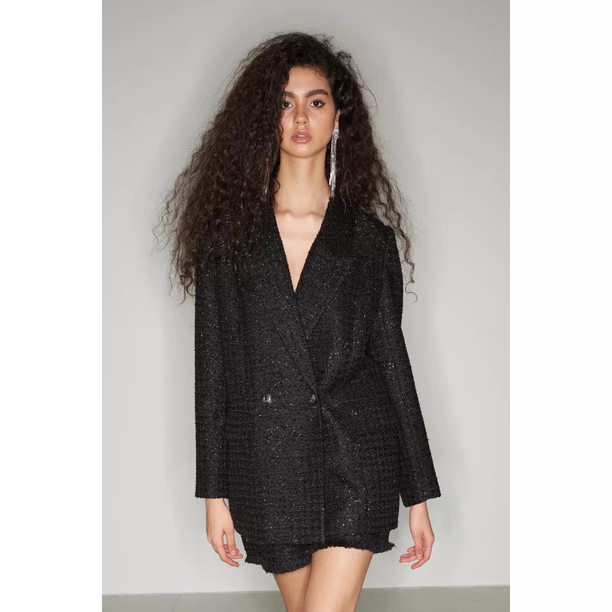 BRUUNS BAZAAR Raspberry Grande Blazer Black - HILLAMOI AS