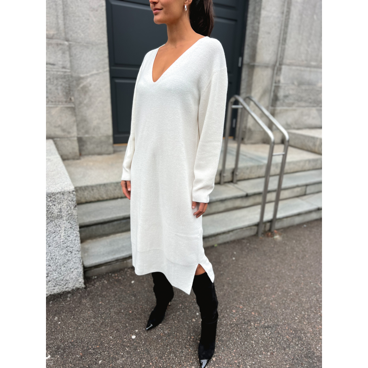 Sand Knit Dress - White Iben - Seven Tønsberg