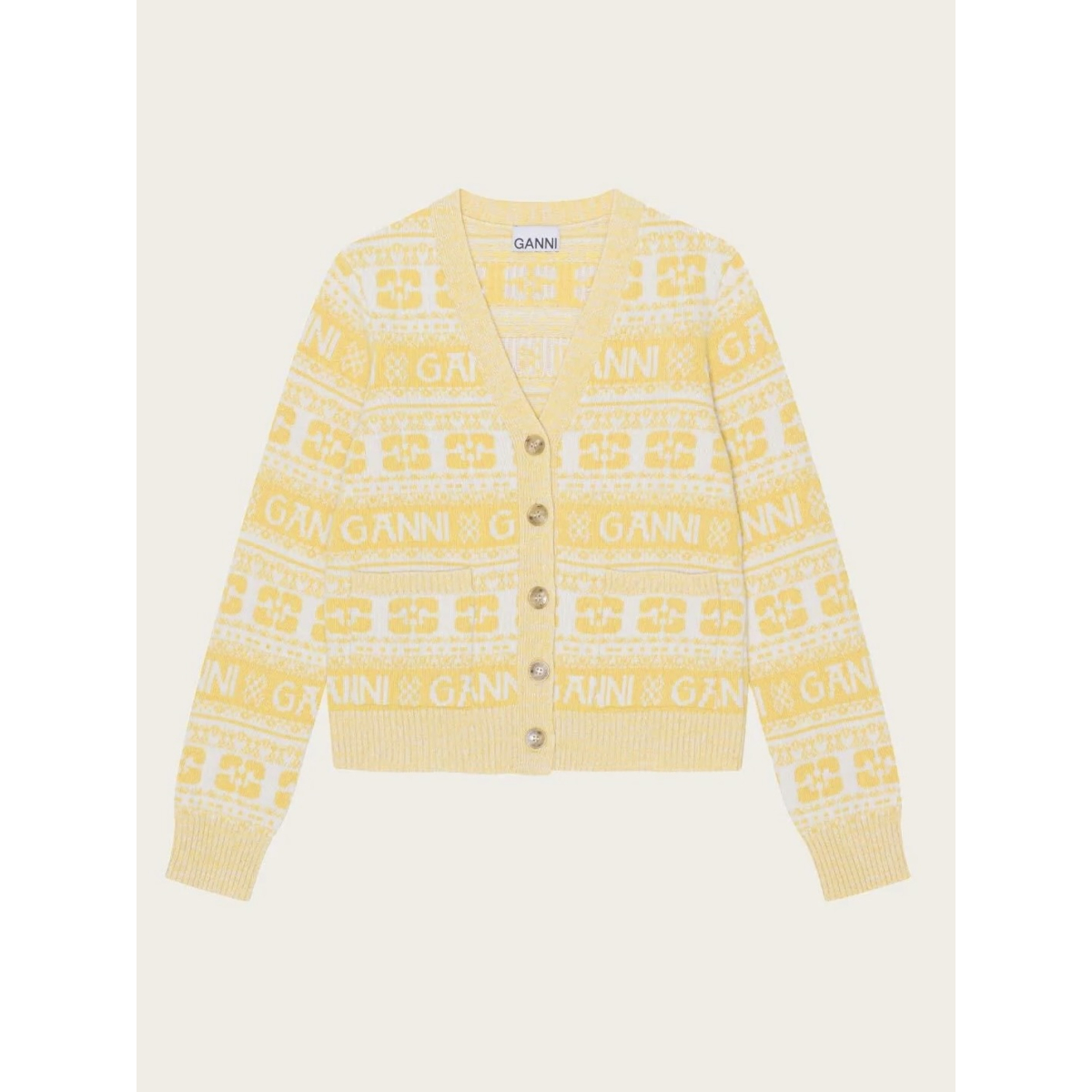 Logo Wool Mix Cardigan K1901 - Neoz Tønsberg AS