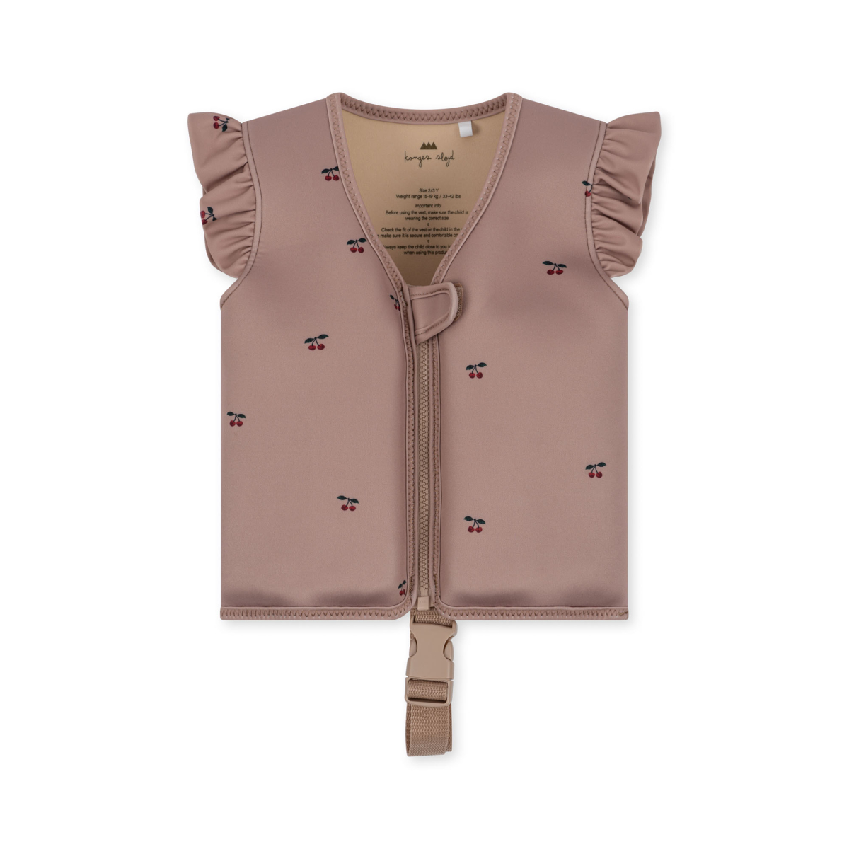 KONGES SLØJD - NEOPRENE FLOAT FRILL VEST CHERRY - Lille Jacobi