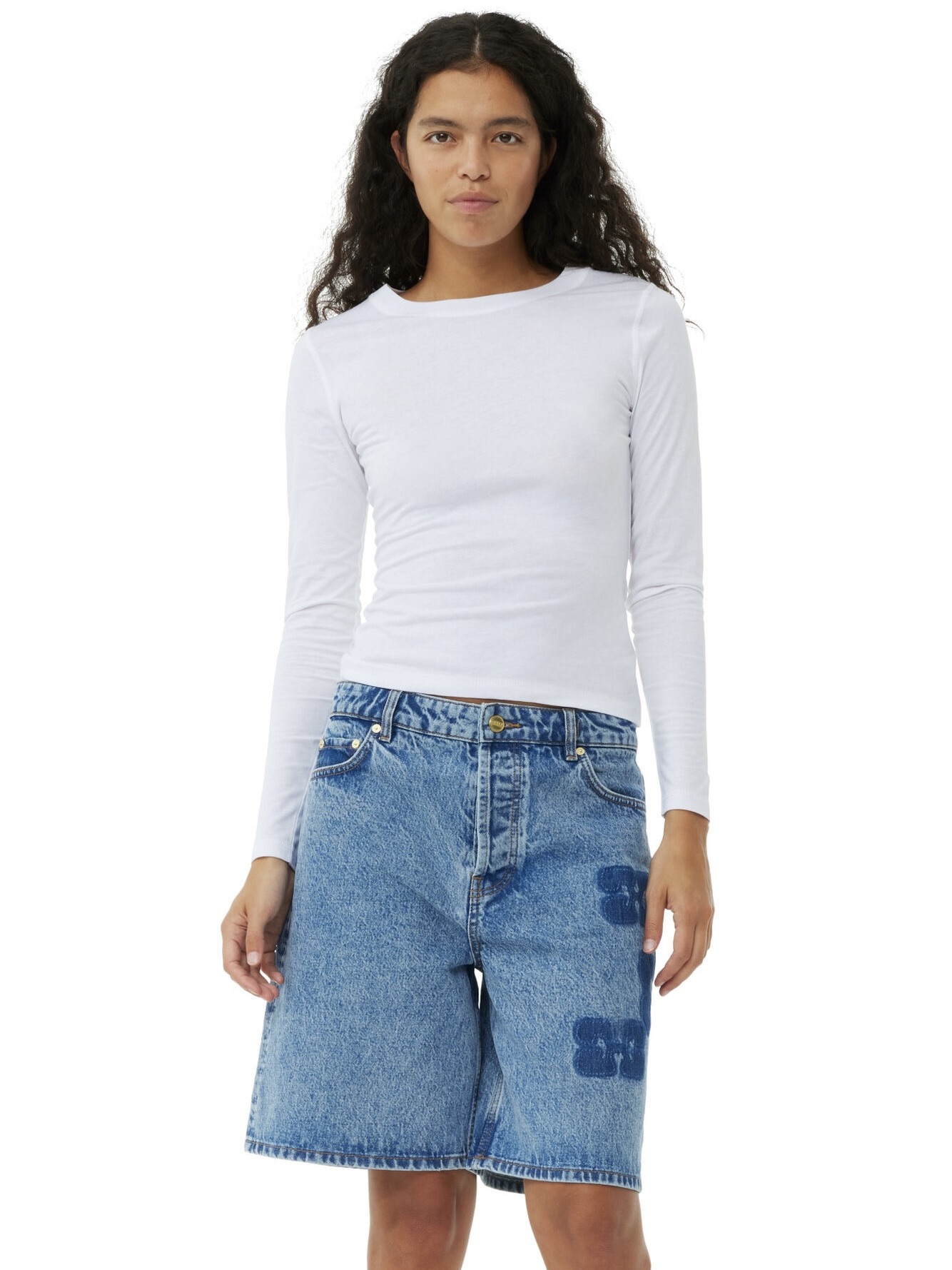 Patch Denim Shorts J1435 - Neoz Tønsberg AS