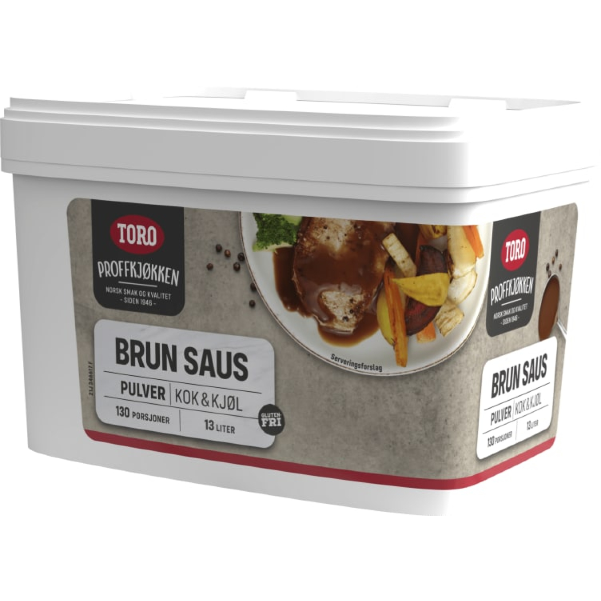 Brun Saus GLUTENFRI 730g Toro 130 porsjoner, 13 liter ferdig saus ...