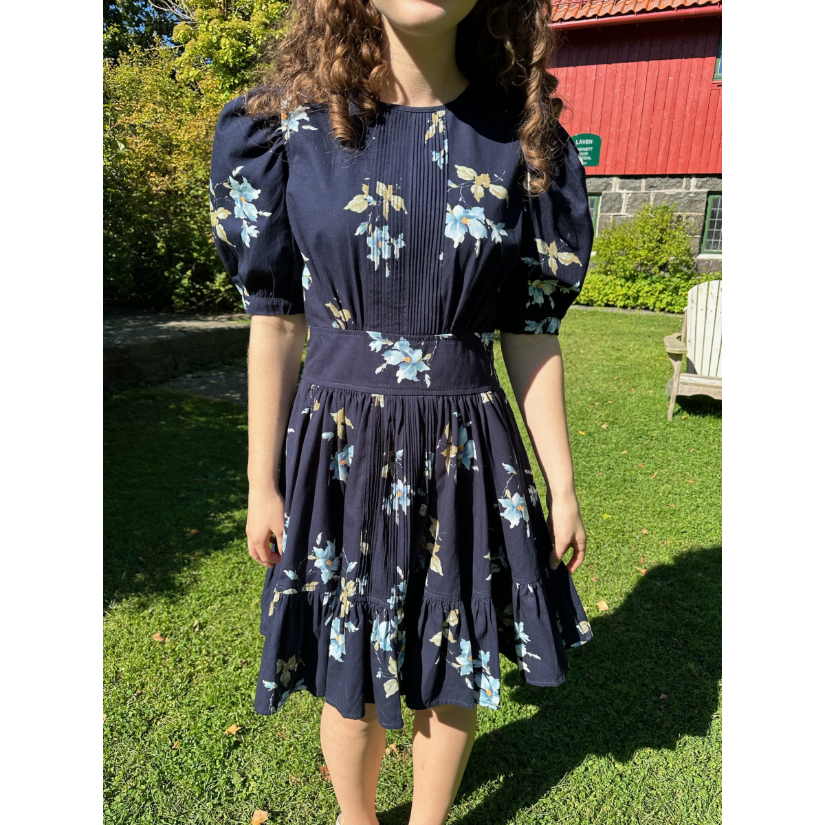 Structured Mini Dress - Blue Bouquet byTiMo - Seven Tønsberg